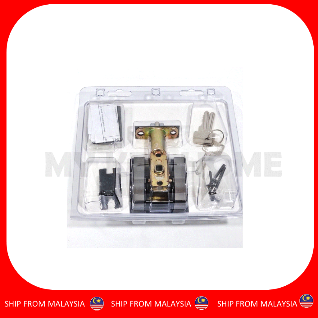VARRO Tubular Leverset Handle Lock AN DB Matt Black Grey Kunci Kelabu ...