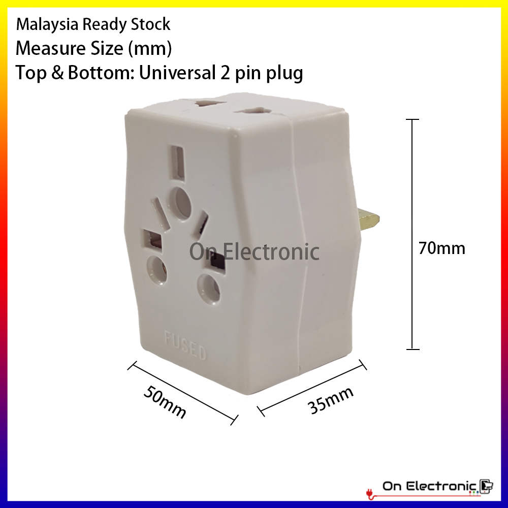 3 Way 13A Multi Universal Socket Adaptor Travel Extension Plug Multi ...