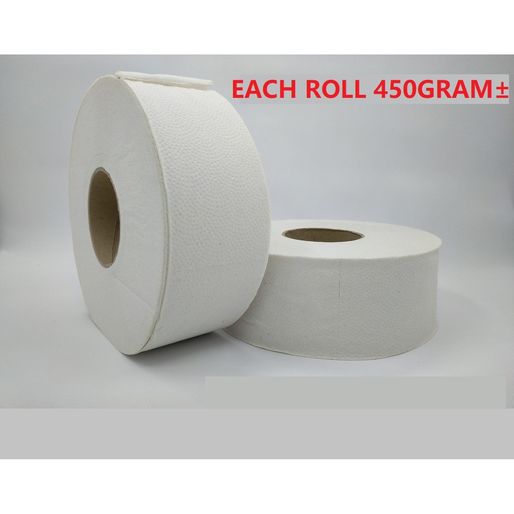 TLE 【Carton】Thick Jumbo Roll Tissue Paper Recycle Toilet Roll Tisu ...