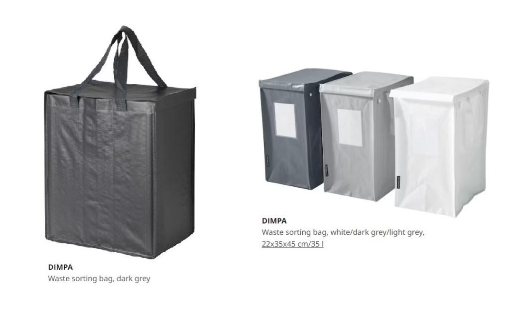 IKEA-DIMPA Waste Sorting Bag | Garbage Recycling Bin | Beg Pengasingan ...