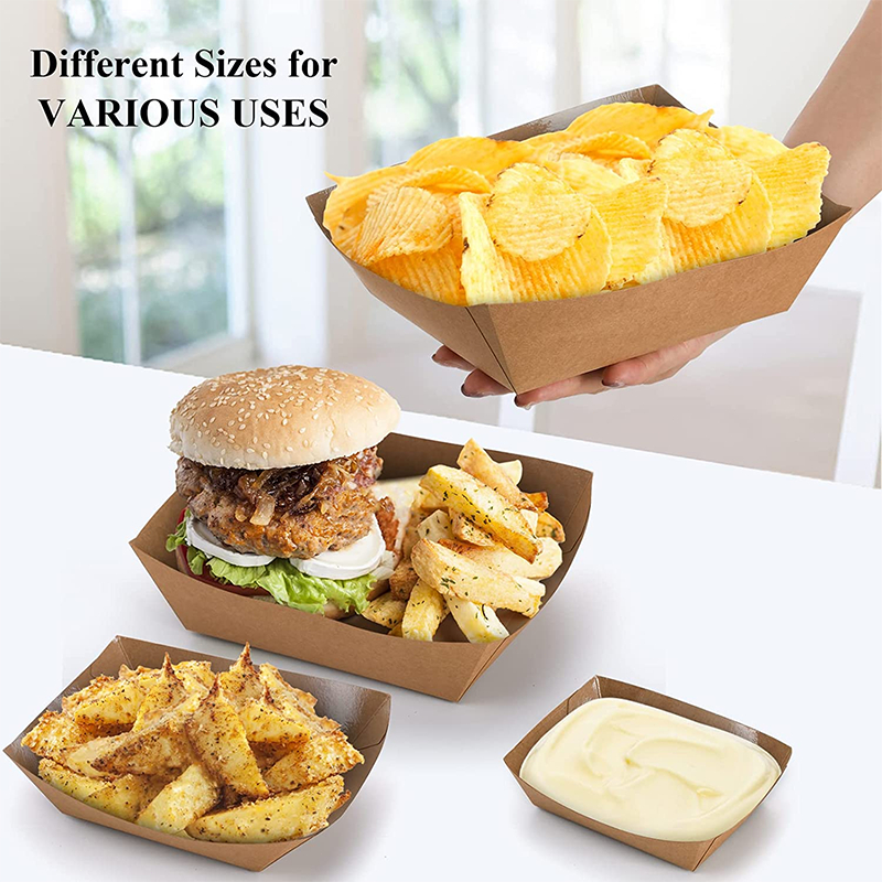Disposable Paper Food Tray Premium Paper Boat Tray Cake Fries Snack ...