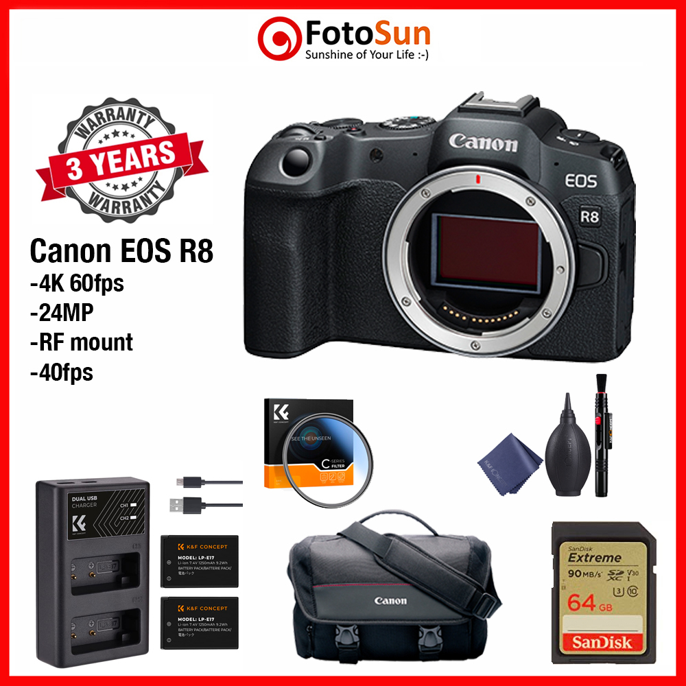 Canon EOS R8 body / R8 kit 24-50mm Combo 3 years Canon Malaysia ...