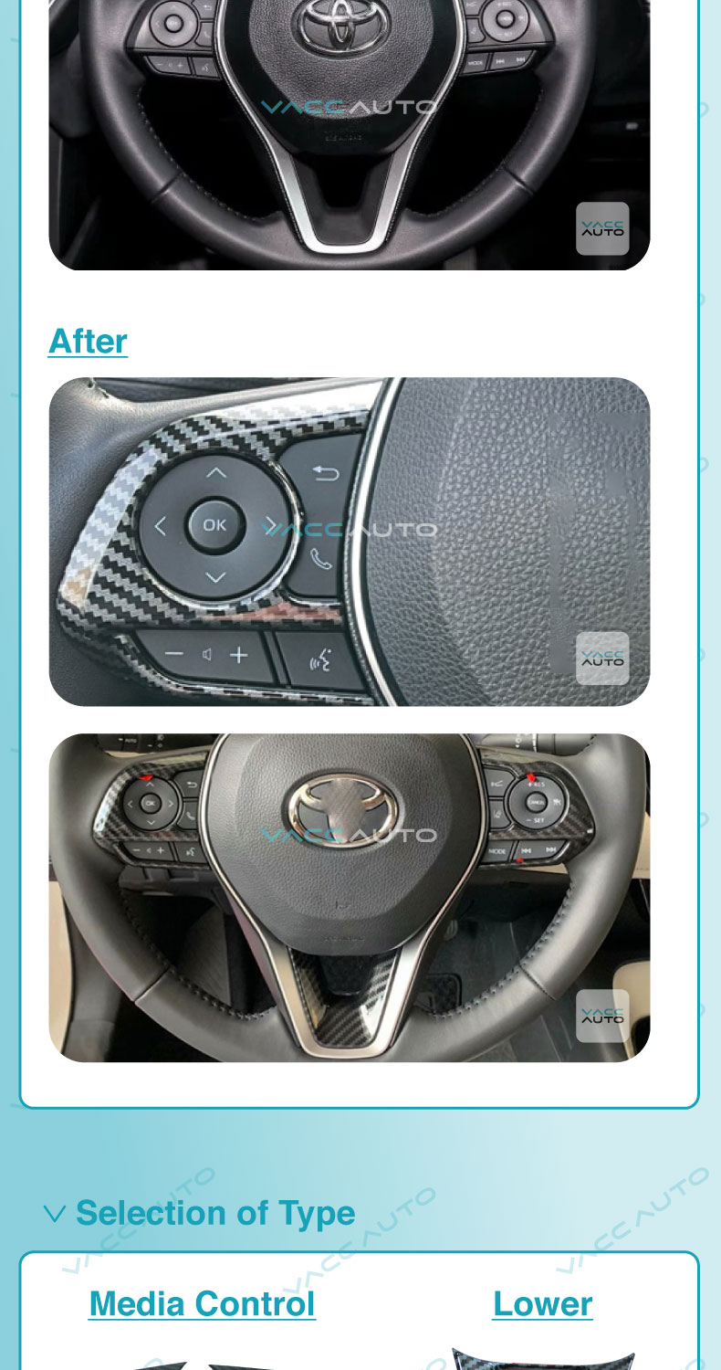 Toyota Altis E210 (2021 - 2026) Steering Carbon Lining Vacc Auto Car ...
