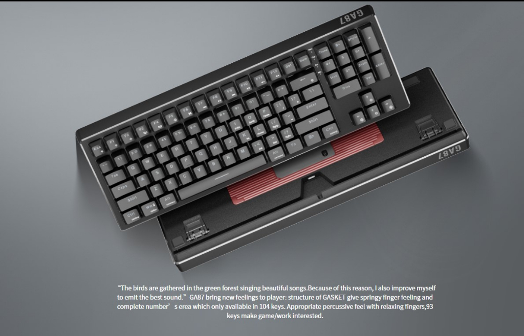 1st Player Gaster Mount Gasket GA87 Black / White RGB 93 Keys Gaming ...