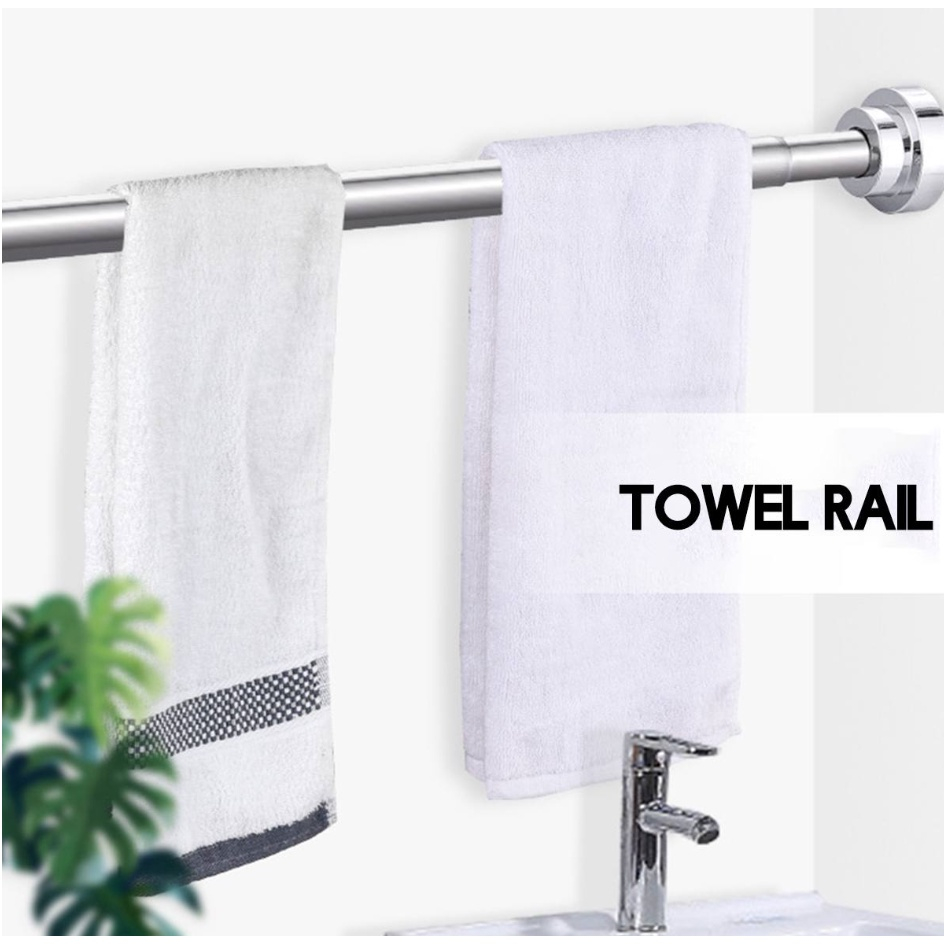45-260cm Adjustable Stainless Steel Clothes drying rack Curtain Rod ...