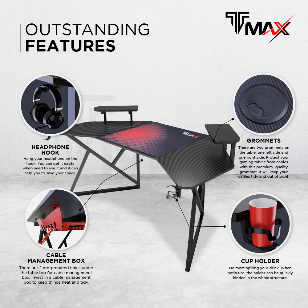 TMAX L180cm X-Shaped Anchor Desk Streamer Table Gaming Table Gaming ...