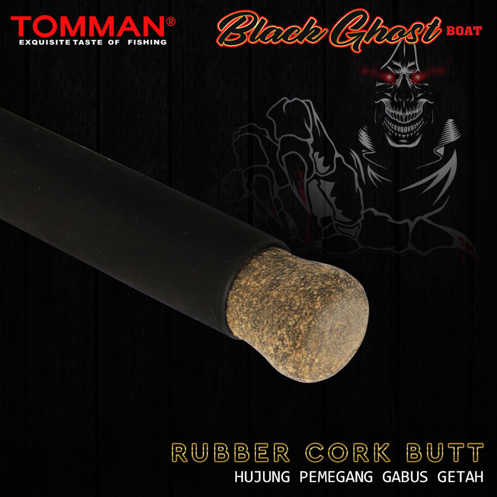 Tomman Black Ghost Boat Rod Fishing Rod (Butt Joint) Spinning Trolling ...