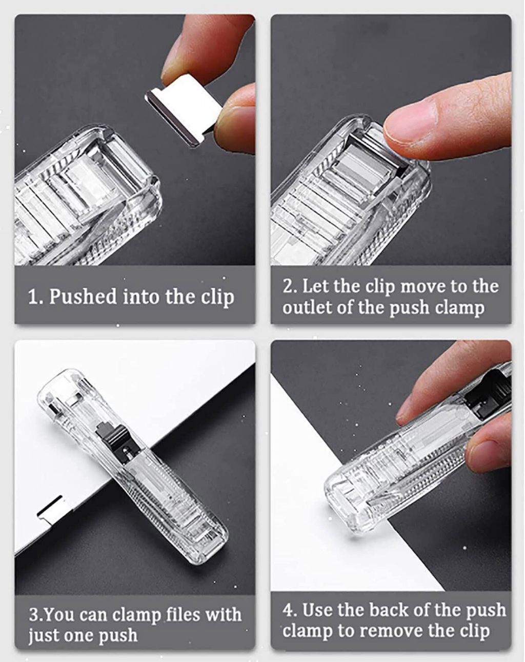 Reusable Creative Transparent Pusher Clips Hand Held Test Paper Clam ...