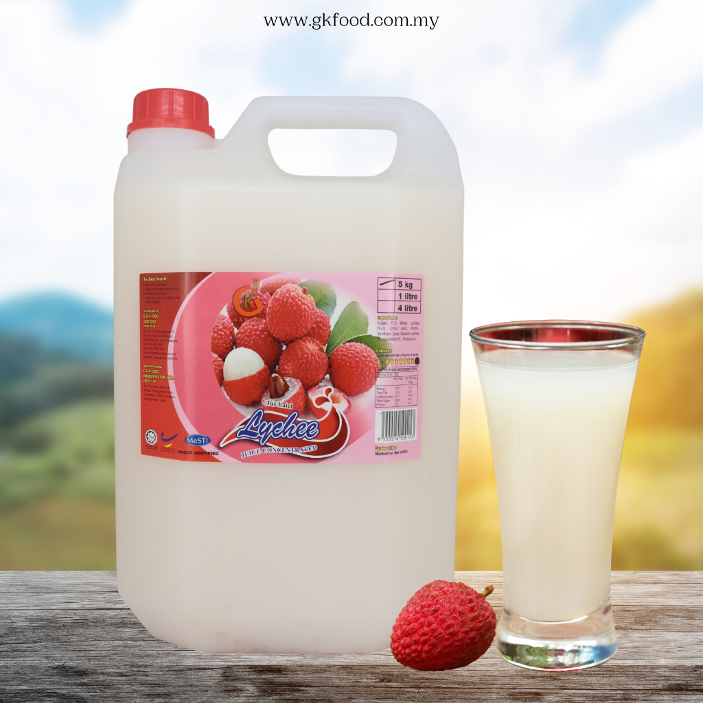 G&K 1:8 Concentrate Lychee Juice 5kg(4L) | Jus Laici Pekat Halal | air ...