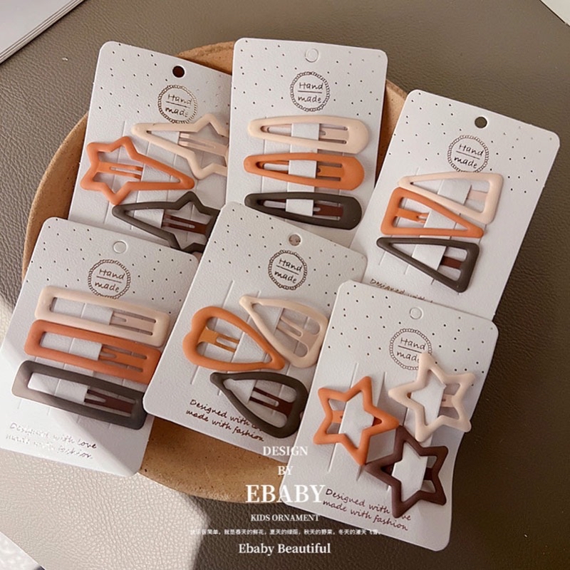 Khaki series Star Bintang BB hair pin hair clip sempit Side rambut pin ...