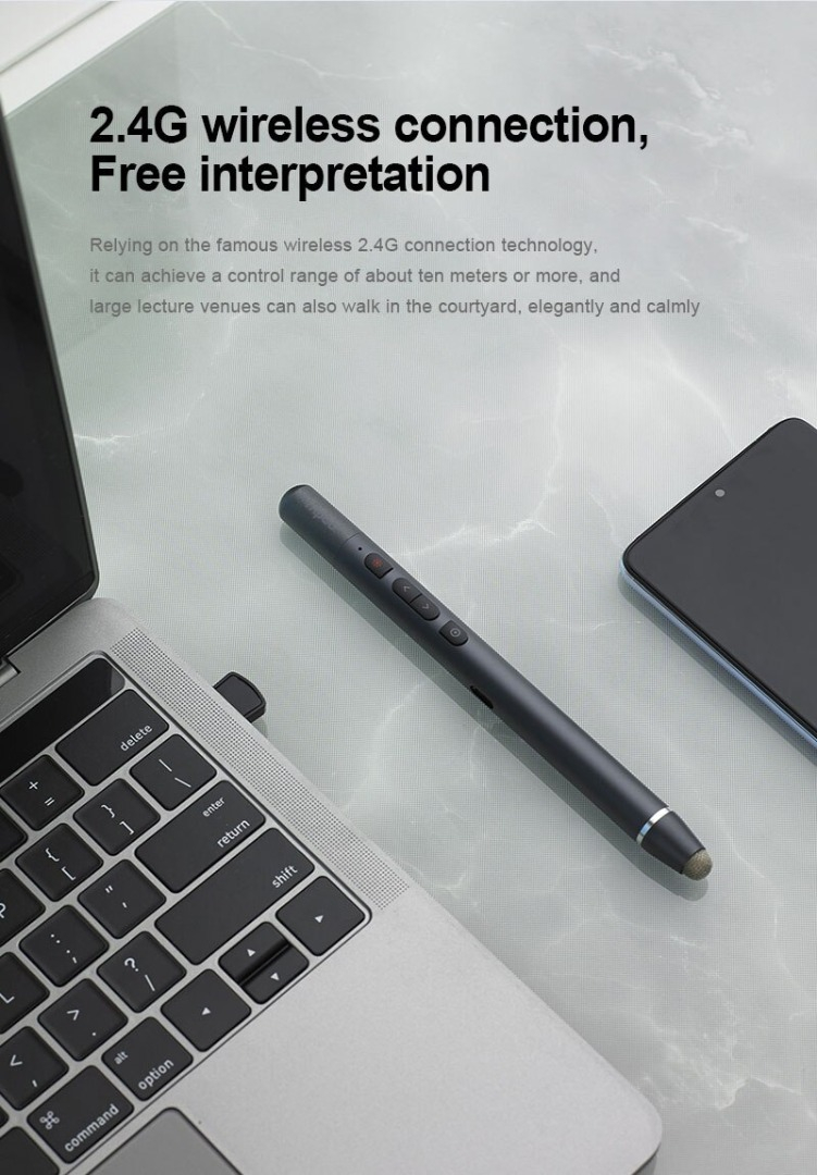 Rapoo XR200 USB 2.4G Touchable Rechargeable 3R Laser Presenter Pen - 2 ...