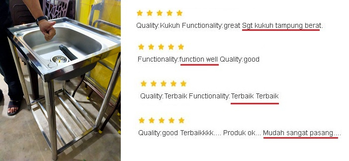 SINKI STAINLESS STEEL SIZE KECIL/小型洗水盘PORTABLE STAND 易携带收纳/MINI BOWL ...