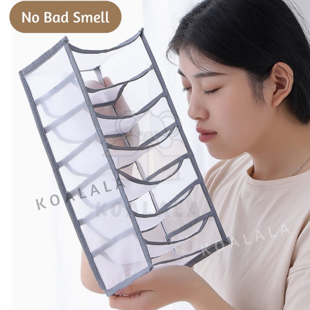6/7/9/11 Grids Underwear Tudung Clothes Organiser Box Stackable ...