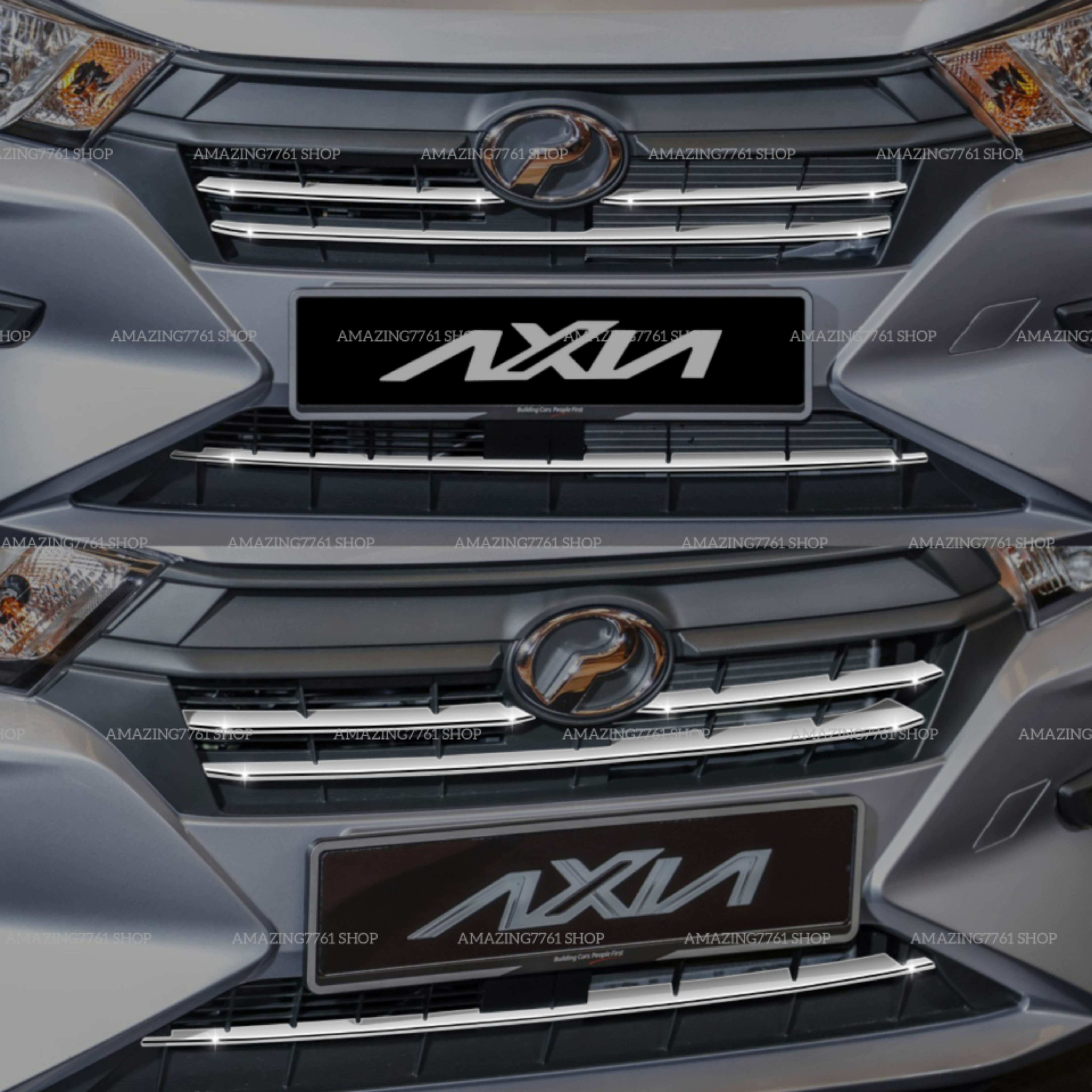 AMAZING PERODUA NEW AXIA 2023 CHROME FRONT BUMPER GRILLE TRIM GARNISH ...