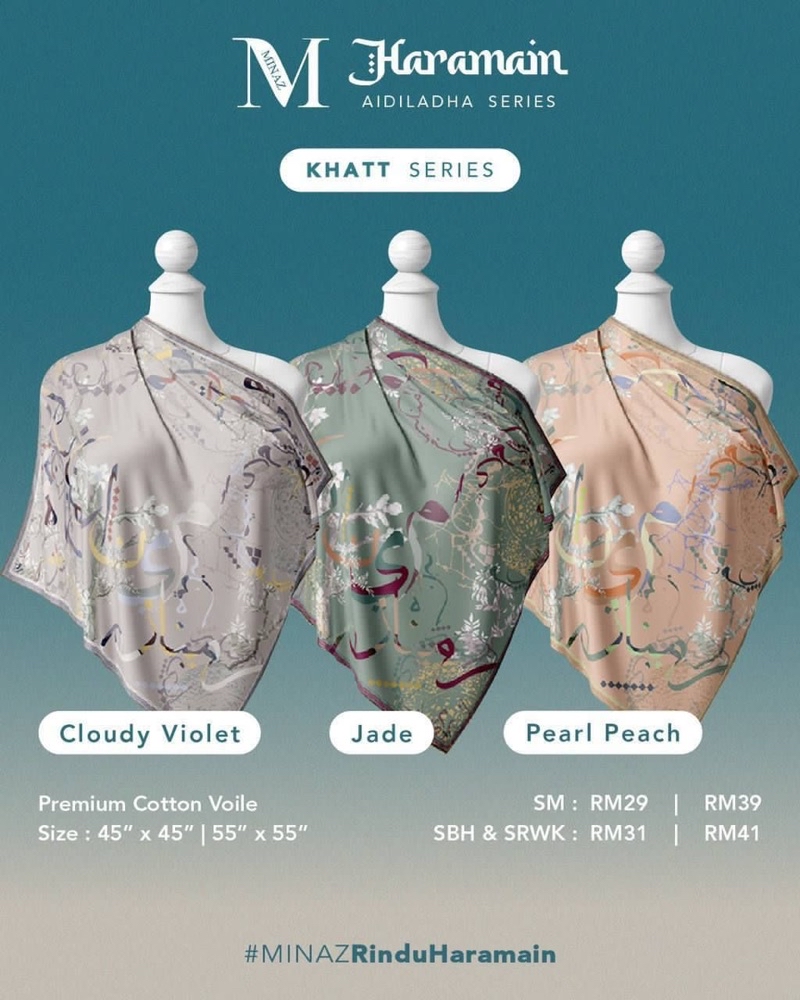 NEW ARRIVAL MINAZ HIJAB HARAMAIN SERIES 2023 BAWAL MINAZ | Shopee Malaysia