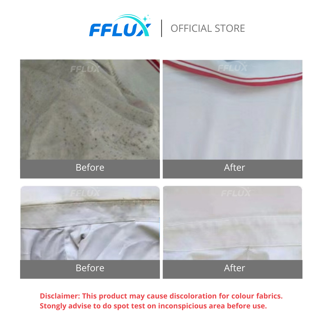 FFLUX Fabric Mold & Mildew Remover 500ml Pencuci Baju Kulat Baju Putih ...