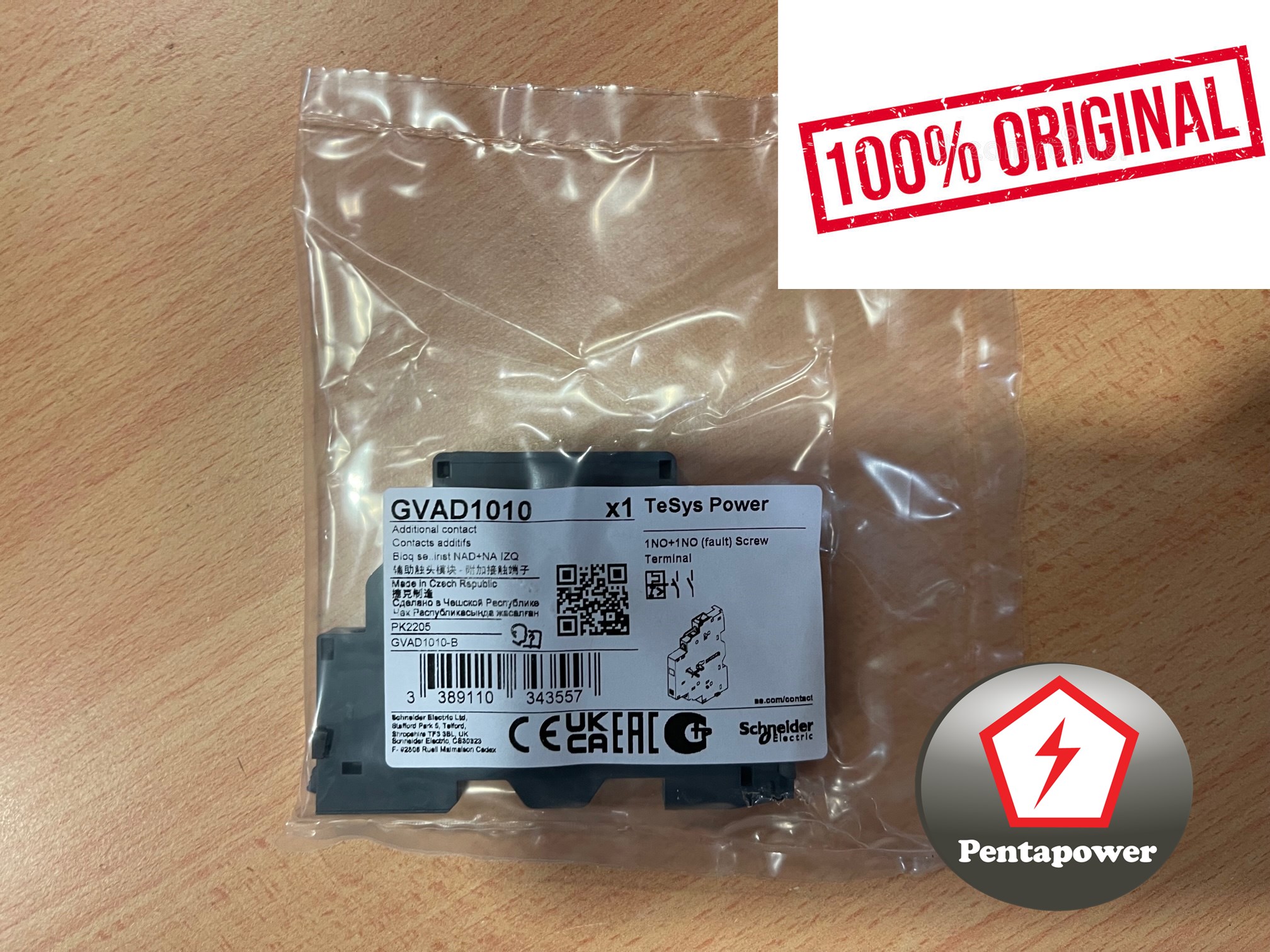 SCHNEIDER GVAD1010 TeSys GV2 & GV3 - auxiliary contact - 1 NO + 1 NO ...