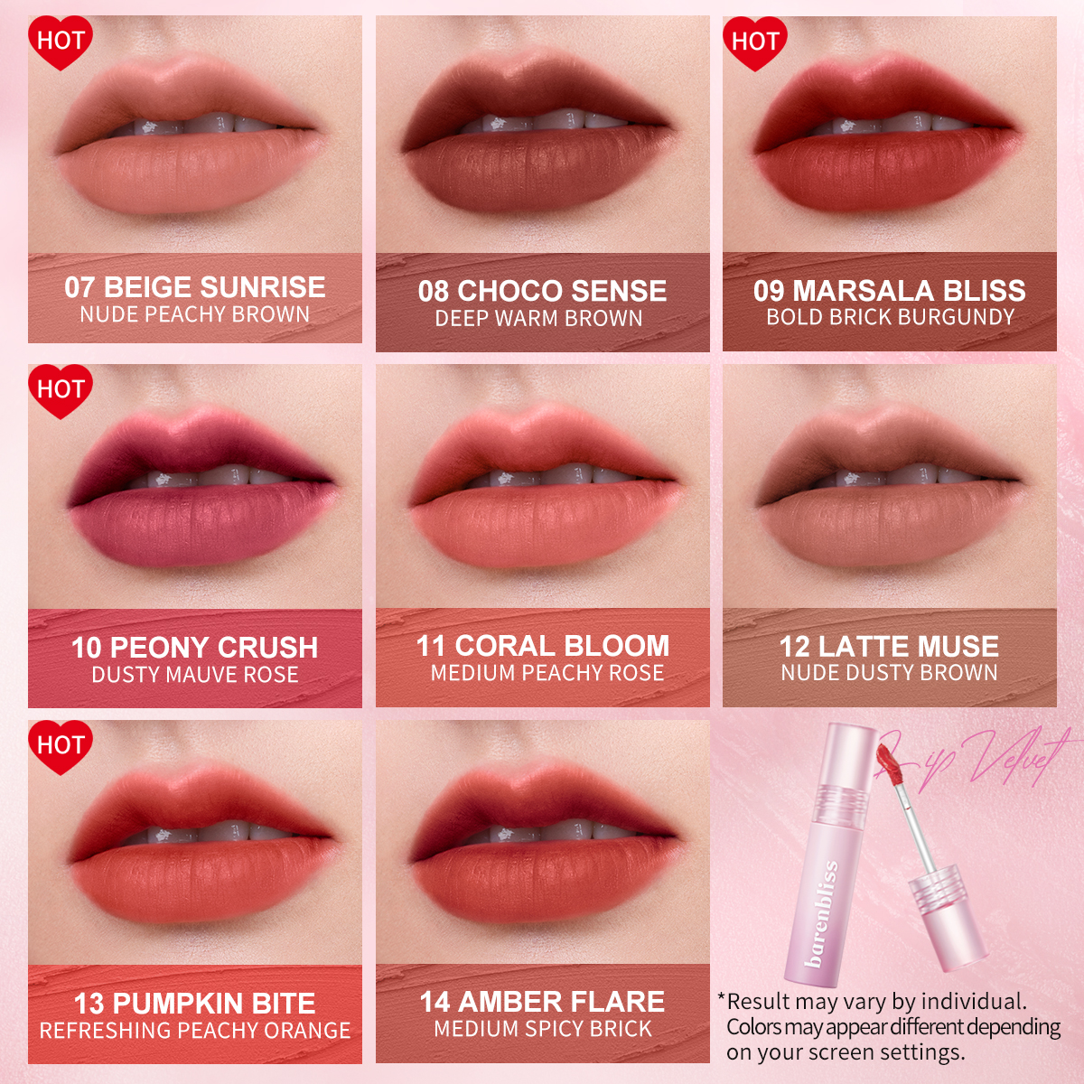 BNB Barenbliss Cherry Makes Cheerful Velvet Matte Lip Cream (2.5g) Ceri ...