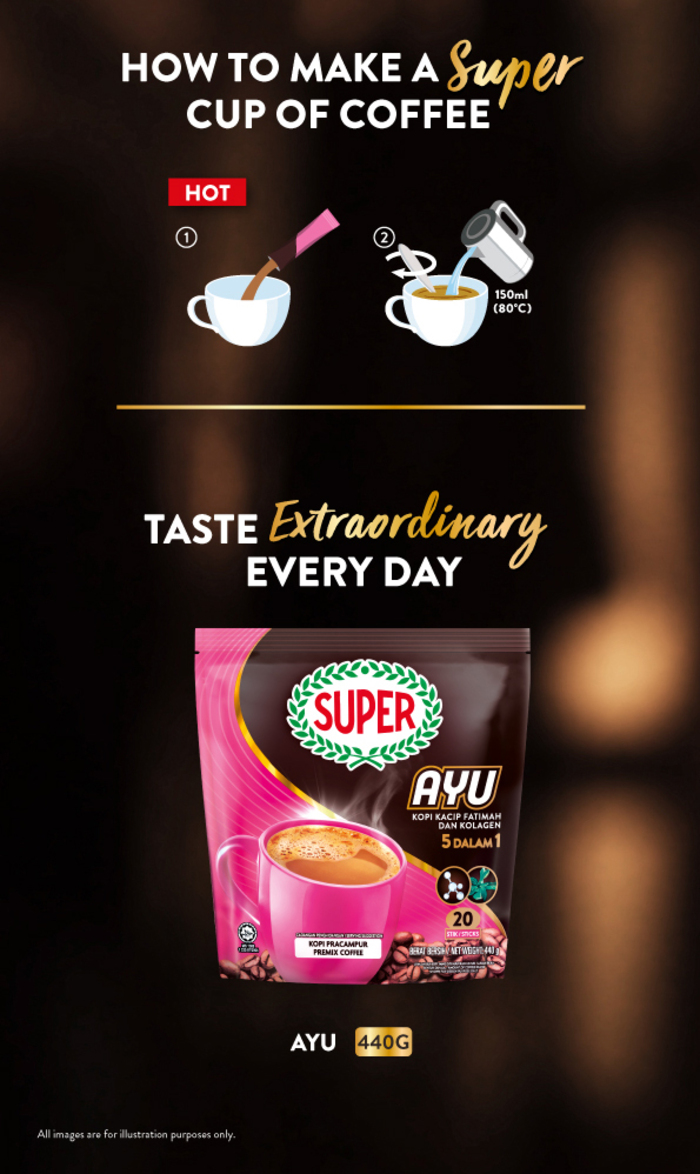 (Bundle of 2) SUPER Ayu 5in1 Coffee with Kacip Fatimah and Collagen, 20 ...