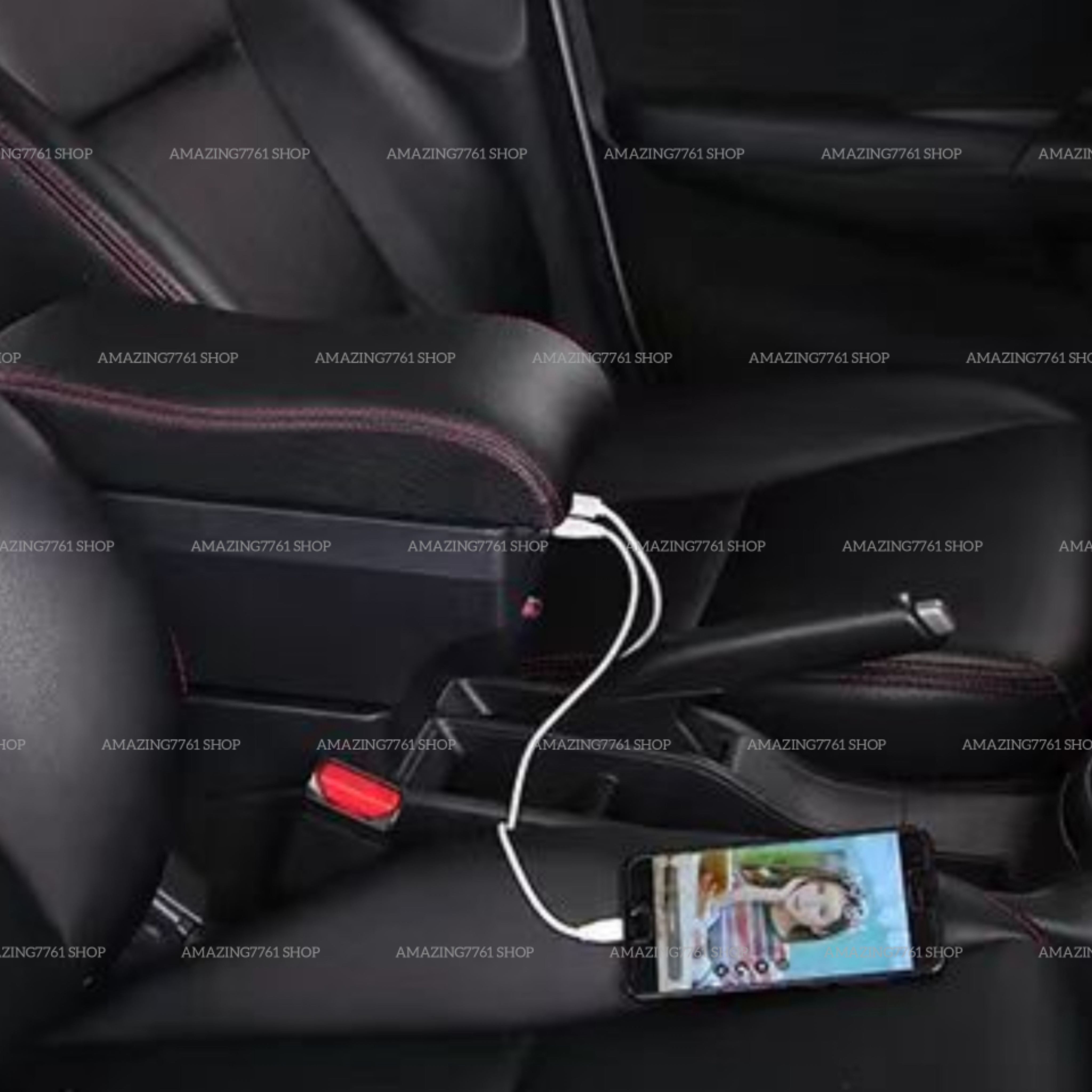 AMAZING NEW PERODUA AXIA 2023 CAR ARM REST 3USB PORT CONSOLE STORAGE ...