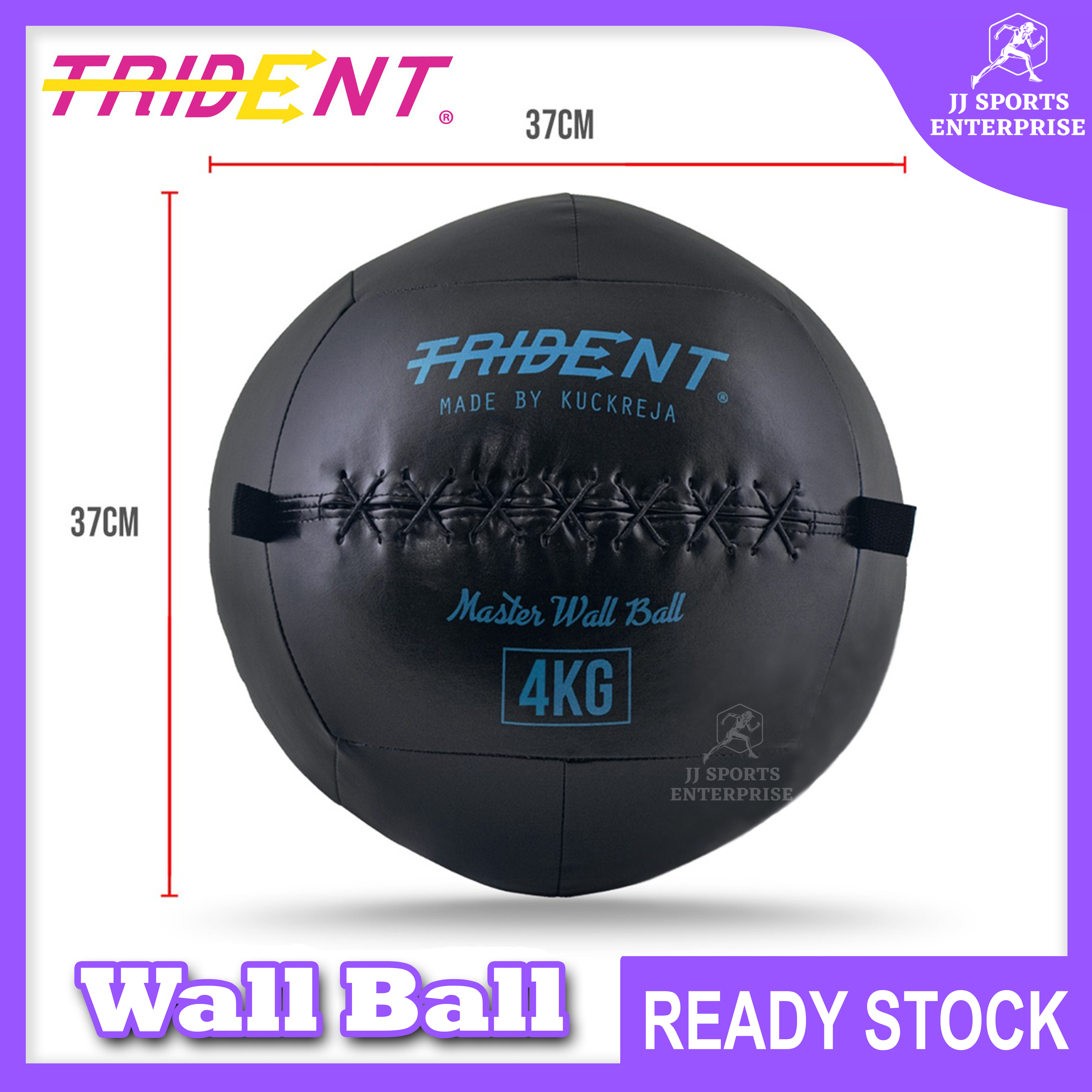Trident Master Premium Wall Ball 4kg Exercise Ball Gym Ball Soft ...