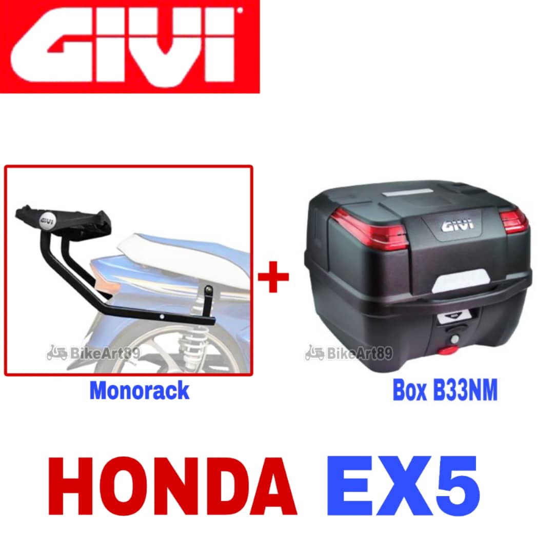Monorack Givi Heavyduty Advance Rack HONDA EX5 Black 100% Original with Motor Boxes Box B27N2 ...