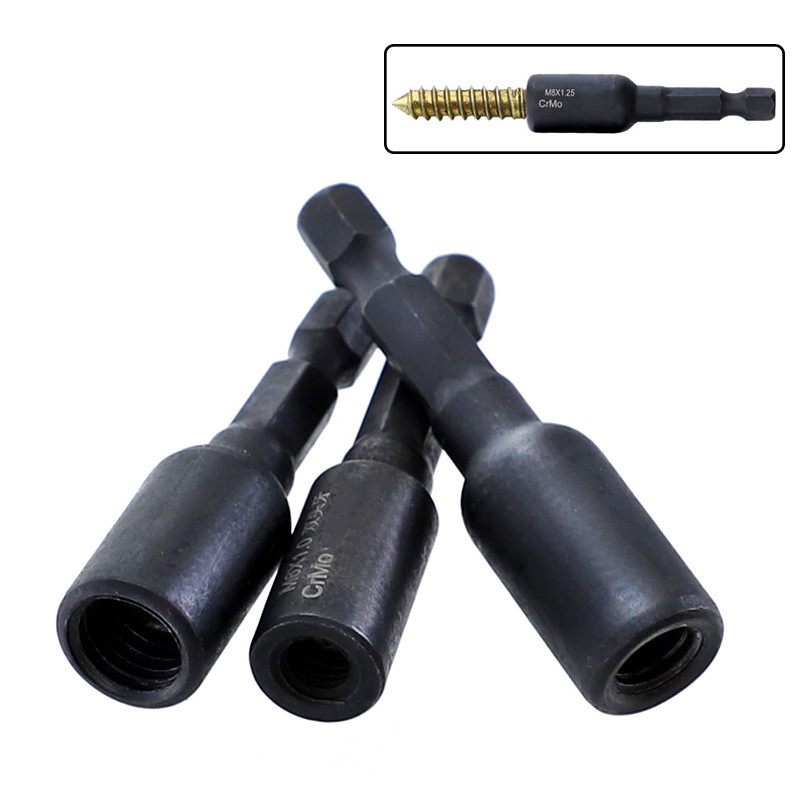 M6 M8 Cr-Mo Self-Tapping Socket Adapter Set for Insert Nuts or Hanger ...