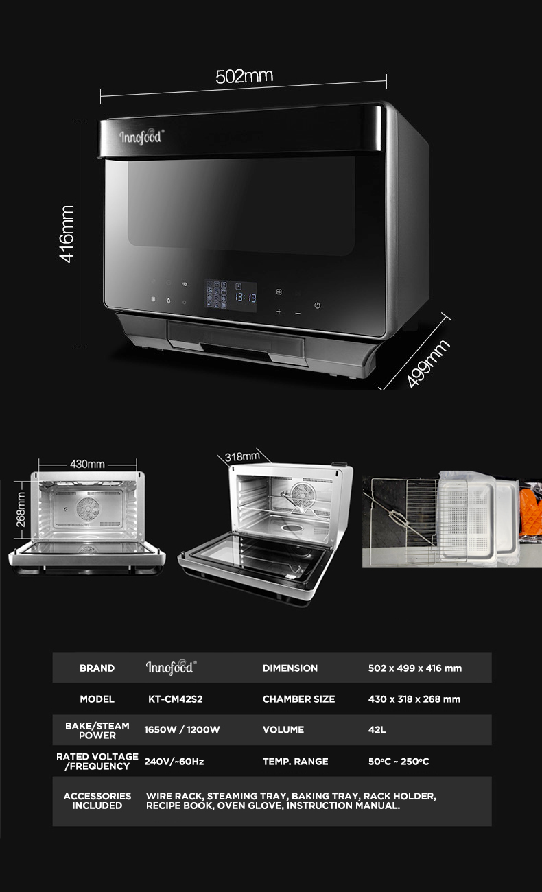Innofood Digital Steam Oven With Convection Fan KT-CM42S2 (42L ...