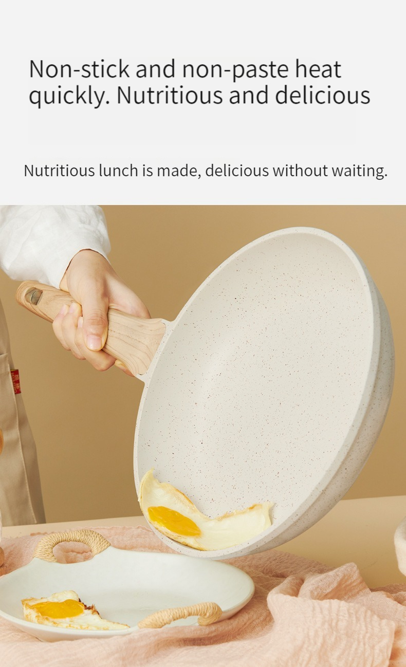 LEUSE Non Stick Frying Pan Cooking Egg Deep frying pan Suitable for all ...
