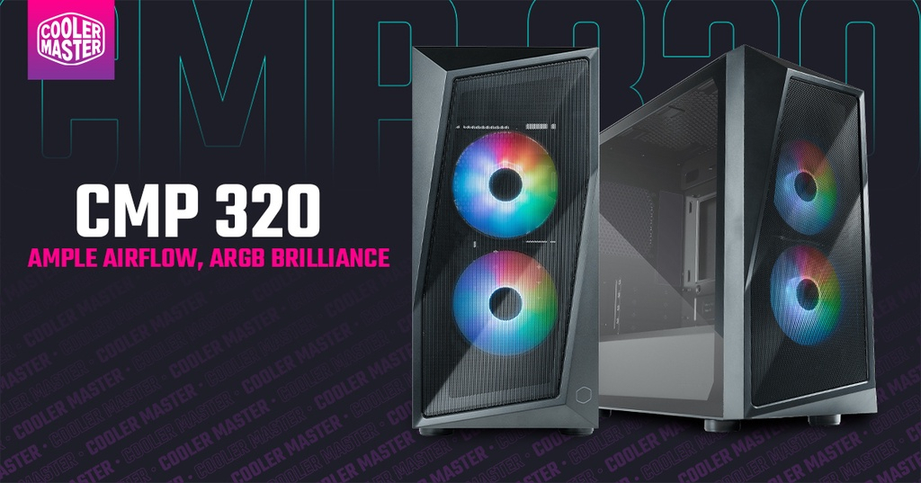 Cooler Master CMP 320 Mesh Geode Front Panel TG Micro-ATX Casing (CP320 ...