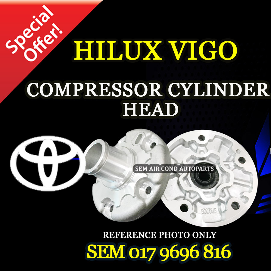 TOYOTA HILUX VIGO OEM NEW COMPRESSOR CYLINDER HEAD (CAR AIRCOND SYSTEM ...