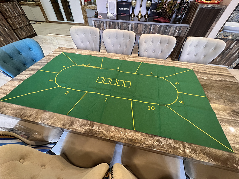 180 x 90cm / 90 x 60cm Texas Hold'em Poker Mat Fabric Tabletop Card ...