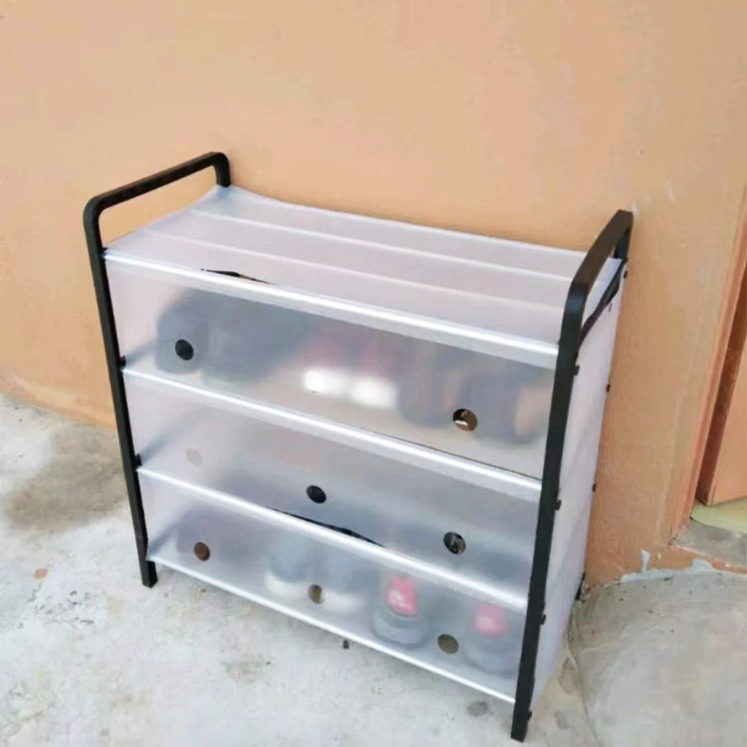 READY STOCK Shoes Rack Multi-layer Assembly Plastic Dust Cover Shoe ...