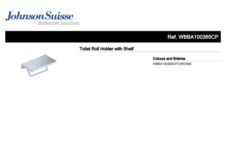 Johnson Suisse Commercial Series Toilet Roll Holder with Shelf ...