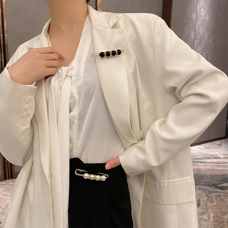 Pearl Waist Pin Brooch Tightening Waistband Jeans Stlyish Safety Pin ...
