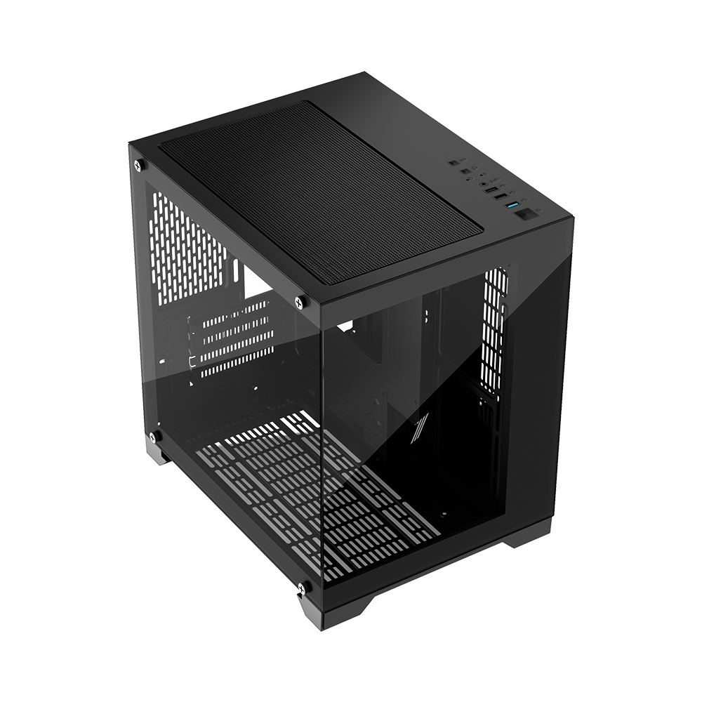 1st Player MV5-TP Micro-ATX MATX Tempered Glass Transparent Gaming ...
