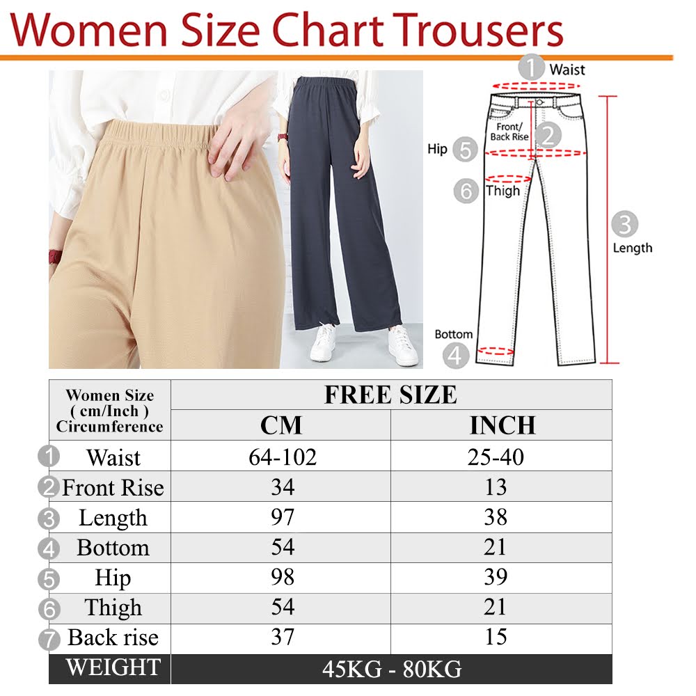 🔥Baju Raya 2025🔥 MK Women's Muslimah Palazzo Pants Women Solid Long ...