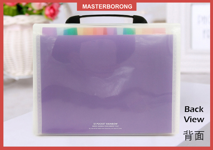 masterborong Multilayer 13 Pocket Grid A4 Paper Folder File Stationery ...