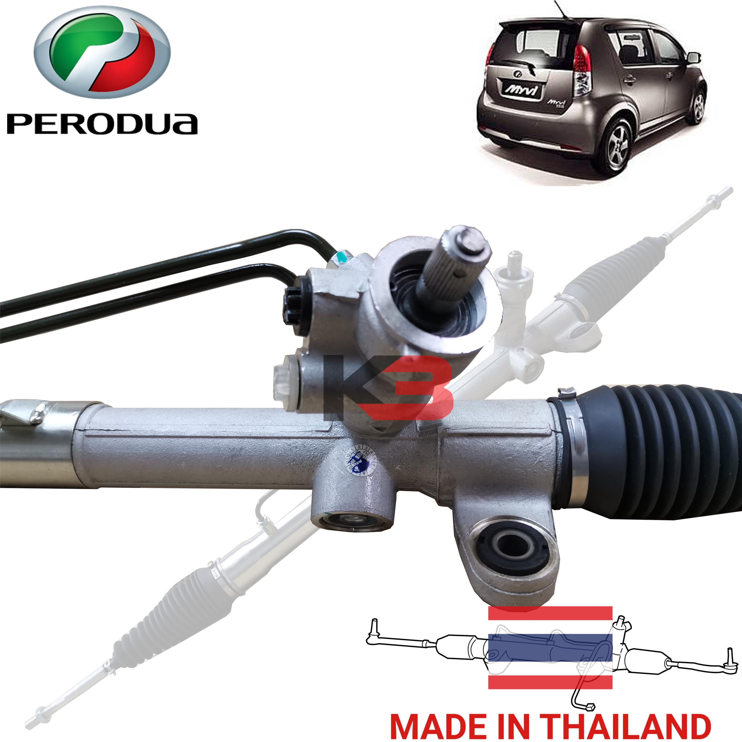 HI-QUALITY PERODUA MYVI FRIST MODEL 2005-2010 NEW POWER STEERING RACK ...