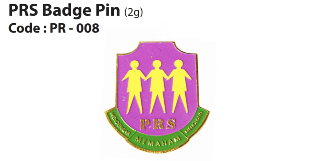 Badge Pin / Colar Dot PRS . Pembimbing Rakan Sebaya . Lencana Besi PRS ...