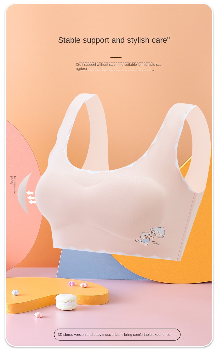 Teenage Girls Wearing Bras Young Student Early Development Soft Vest ...