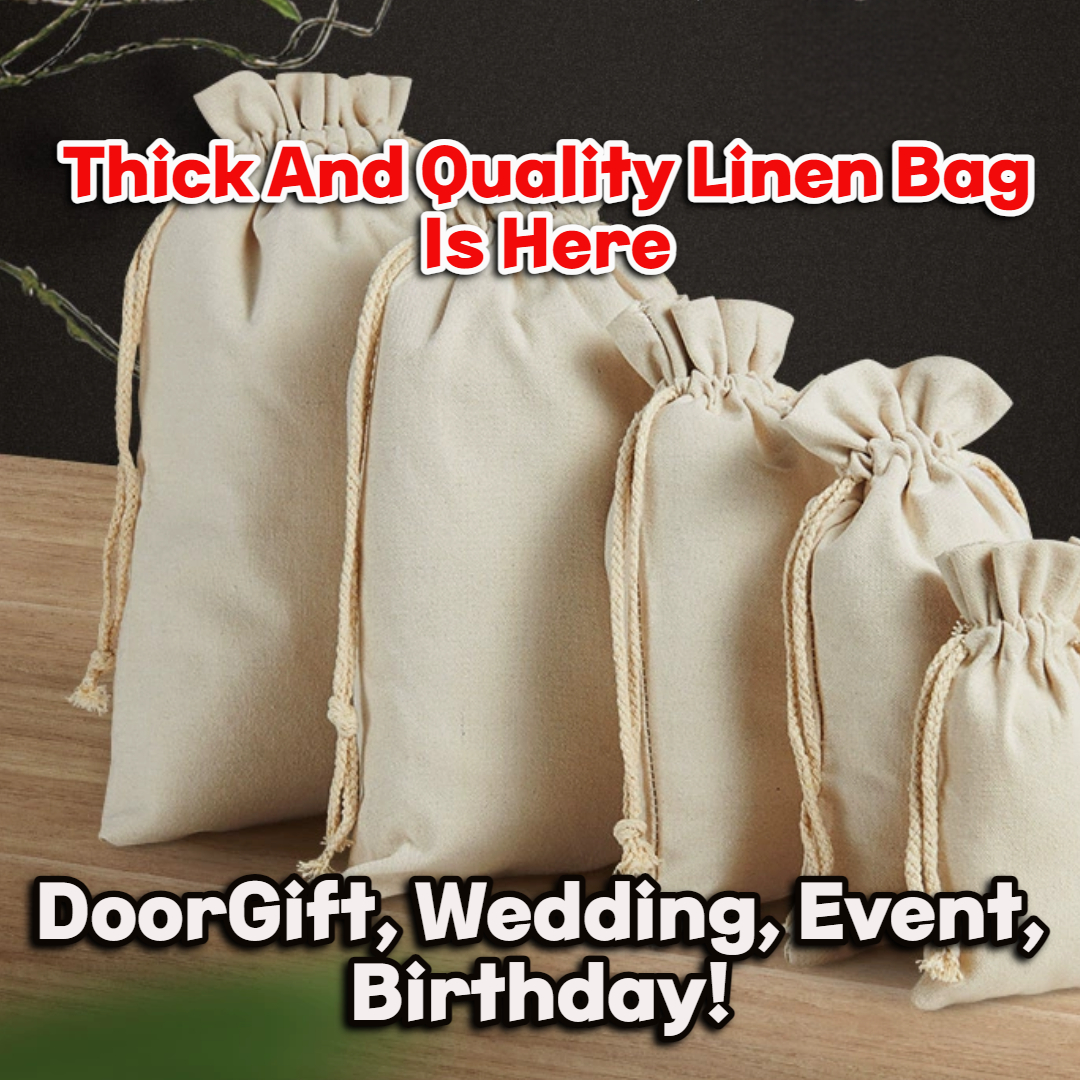 🔥FIGHT MY PRICE🔥 Linen Bag THICK/Drawstring Bag Packaging/Bag Linen ...