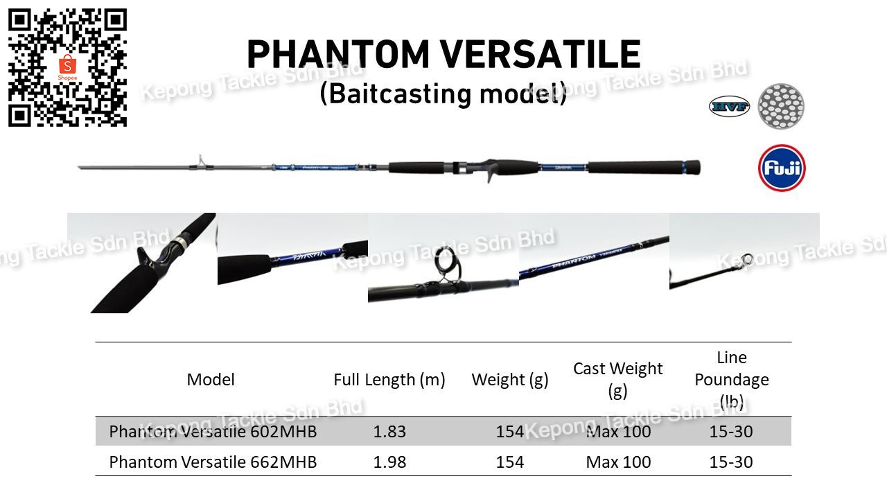 2023 DAIWA PHANTOM VERSATILE 662MHB / 602MHB | Shopee Malaysia