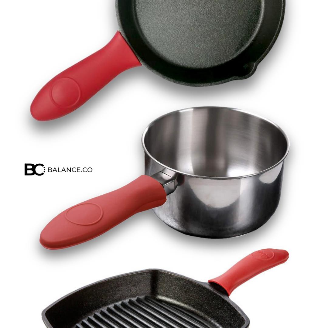 Balance.co Heat Insulated Silicone Hot Handle Holder Removable Grips ...