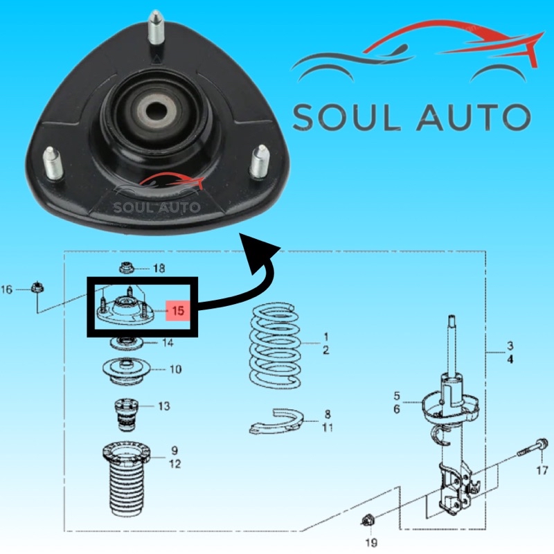 Honda Stream SMA RSZ RN6 RN8 Front Absorber Strut Mounting | Shopee ...