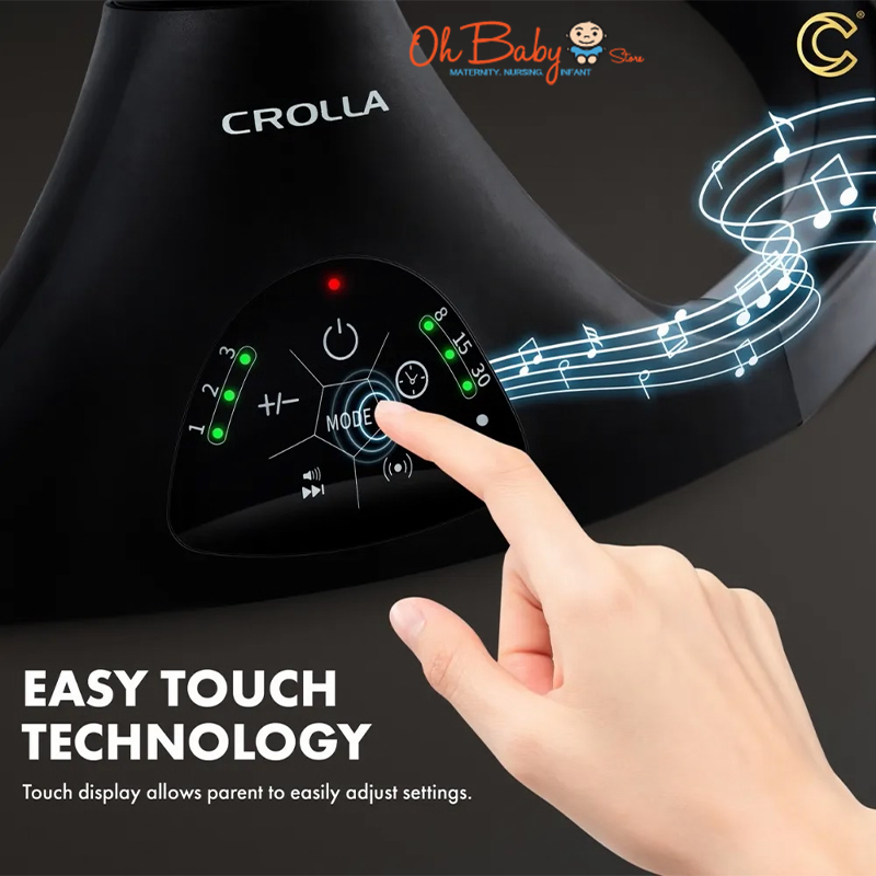 Crolla Comfeo Swing Bouncer - Obsidian Black | Shopee Malaysia