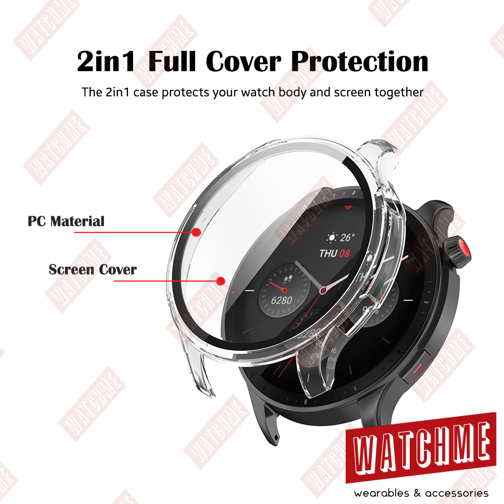 Amazfit GTR Series Protector Case, 2in1 Hard Casing With Screen Glass ...