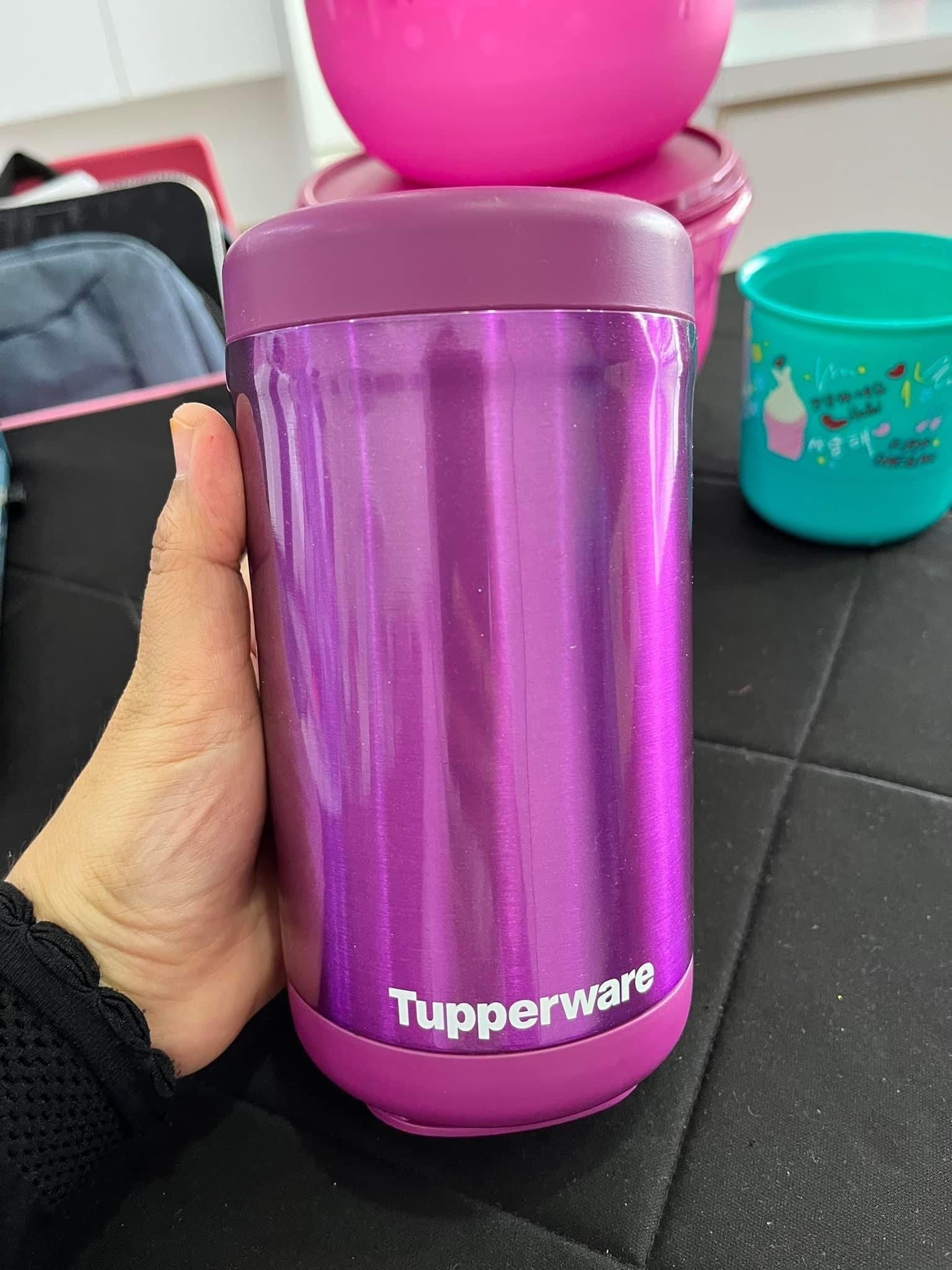 Tupperware Stacking Thermal Flask Purple/ Thermos/ Zebra/ Food ...