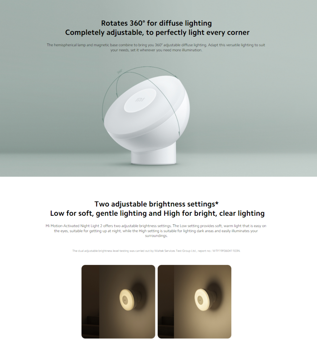 [Clearance] XiaoMi Mi Motion Activated Night Light 2 IR infrared Sensor ...