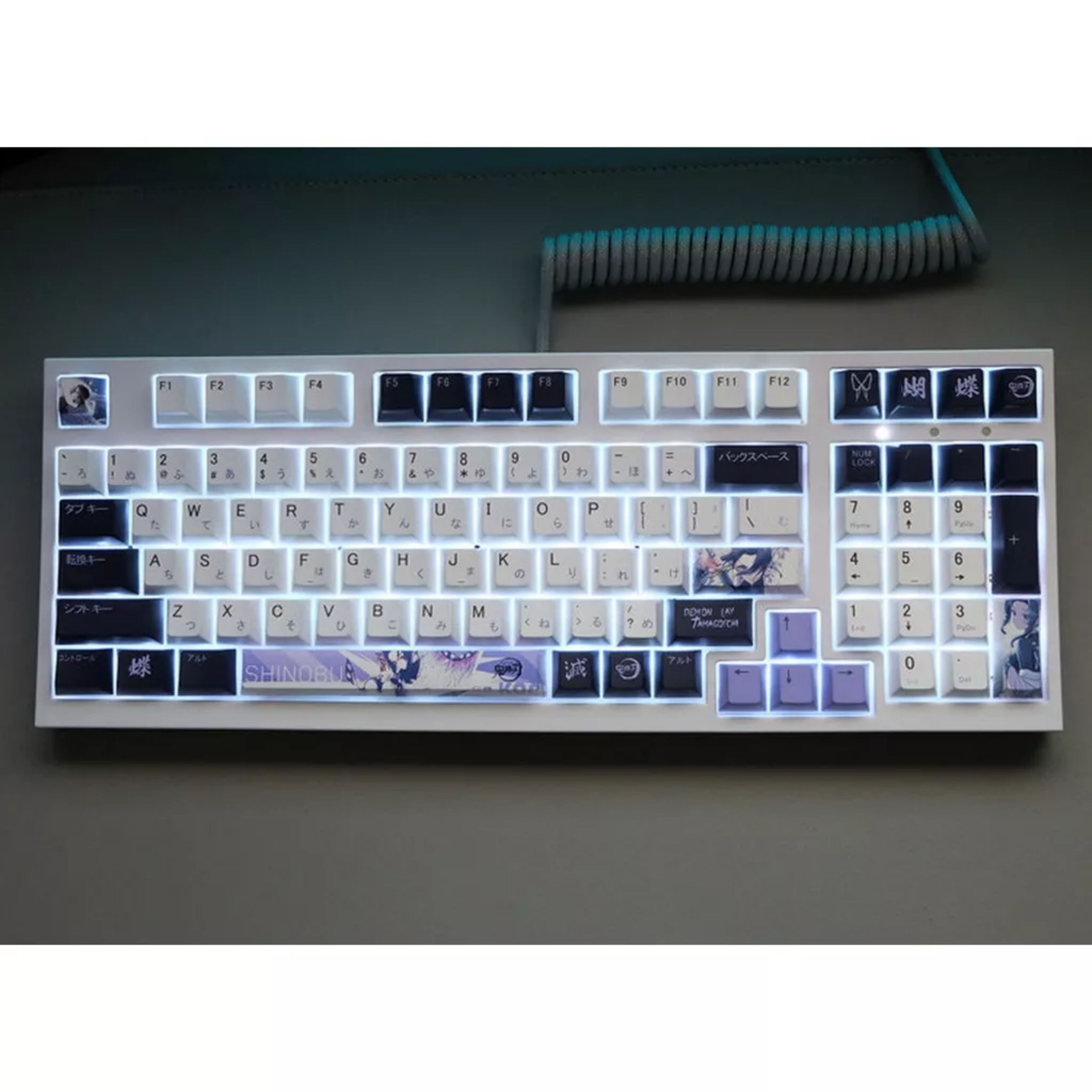 【Malaysia Stock】137pcs Demon Slayer Kochou Shinobu PBT Keycaps Set ...